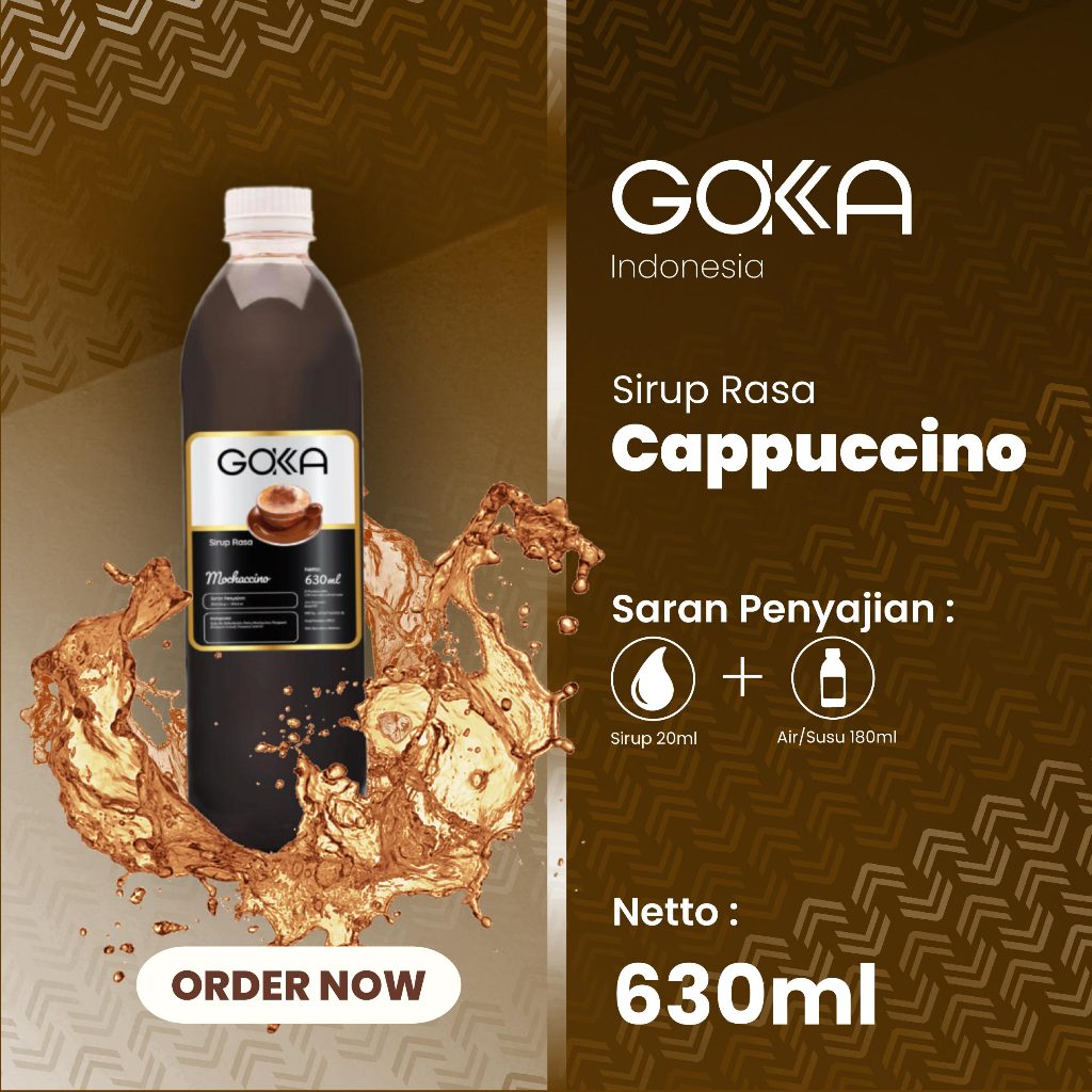 Jual Minuman Sirup Cappuccino Gokka / Gokka Syrup Rasa Cappuccino 630ml ...