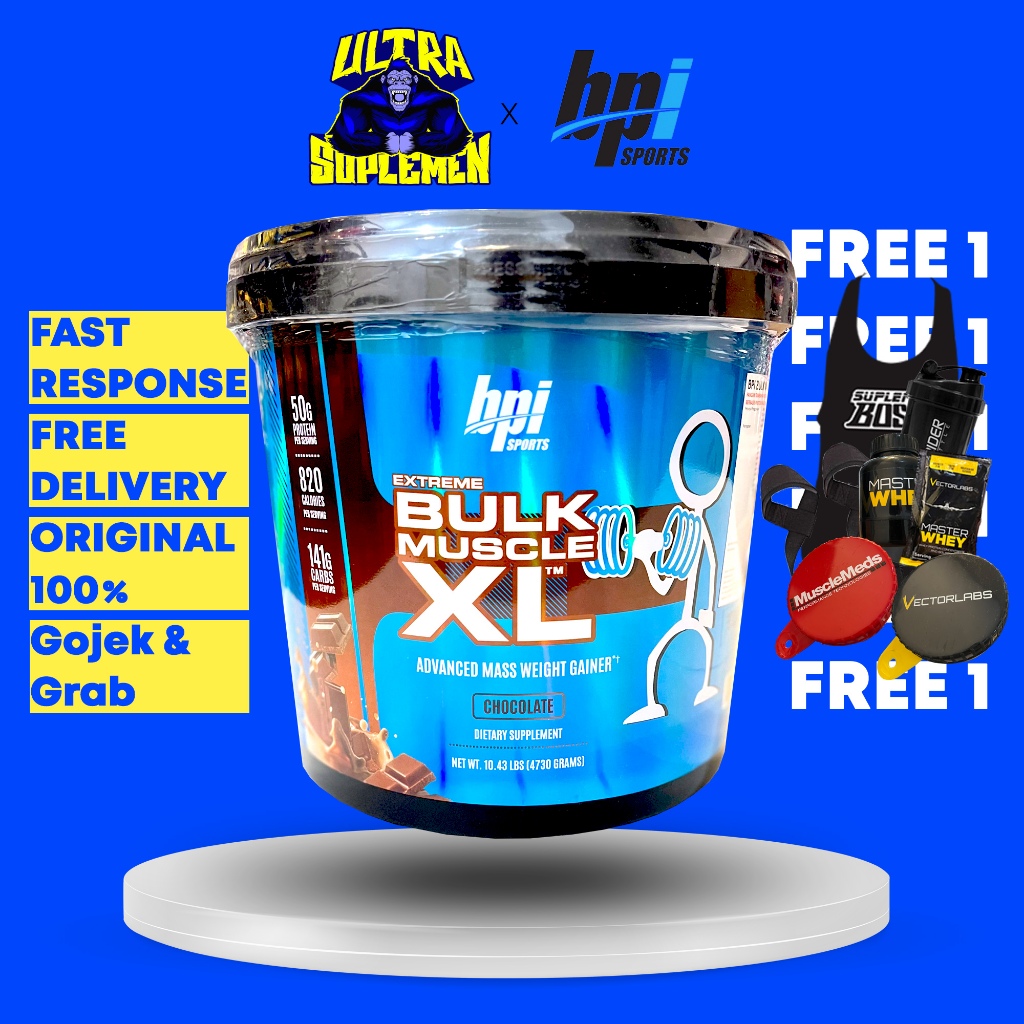 Jual BPI BULK MUSCLE XL 10.43LBS MASS GAINER | Shopee Indonesia