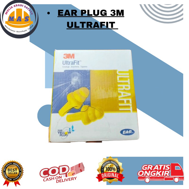 Jual EAR PLUG 3M ULTRAFIT ORIGINAL / PENUTUP TELINGA WITH CASING 1 BOX ...