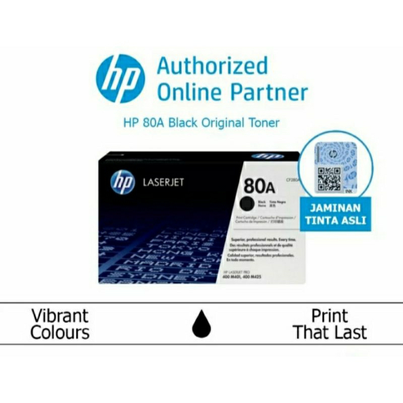 Jual HP LaserJet 80A Black Toner (CF280A) cartridge original | Shopee ...