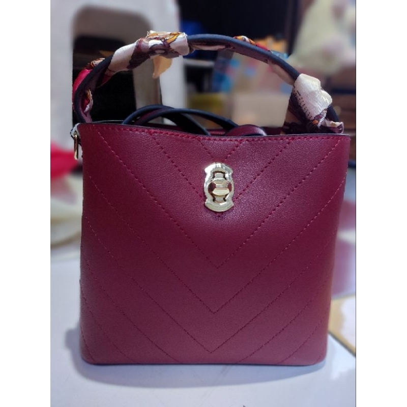 Jual tas maroon 3 ruang | Shopee Indonesia