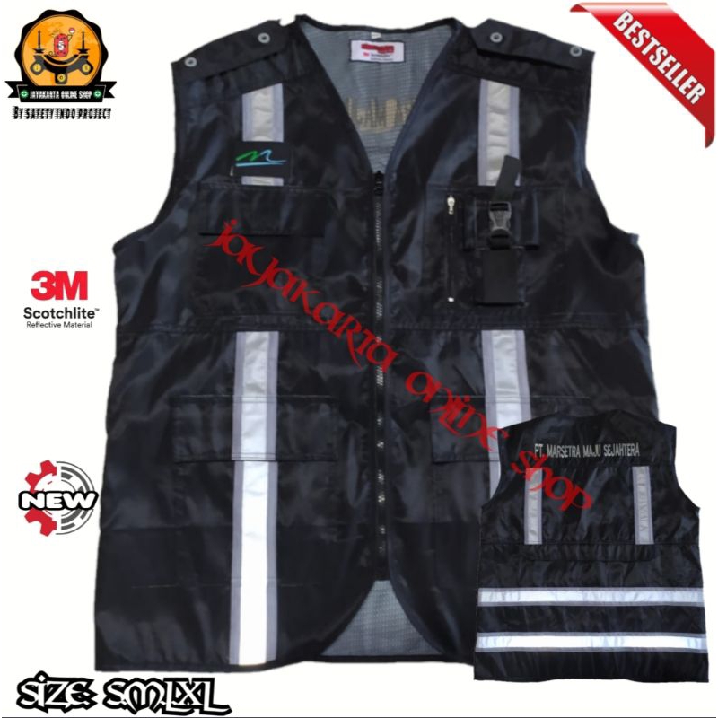Jual ROMPI SAFETY 3M SCOTLITE FULL HITAM TASLAN WATERPROOF PREMIUM ...