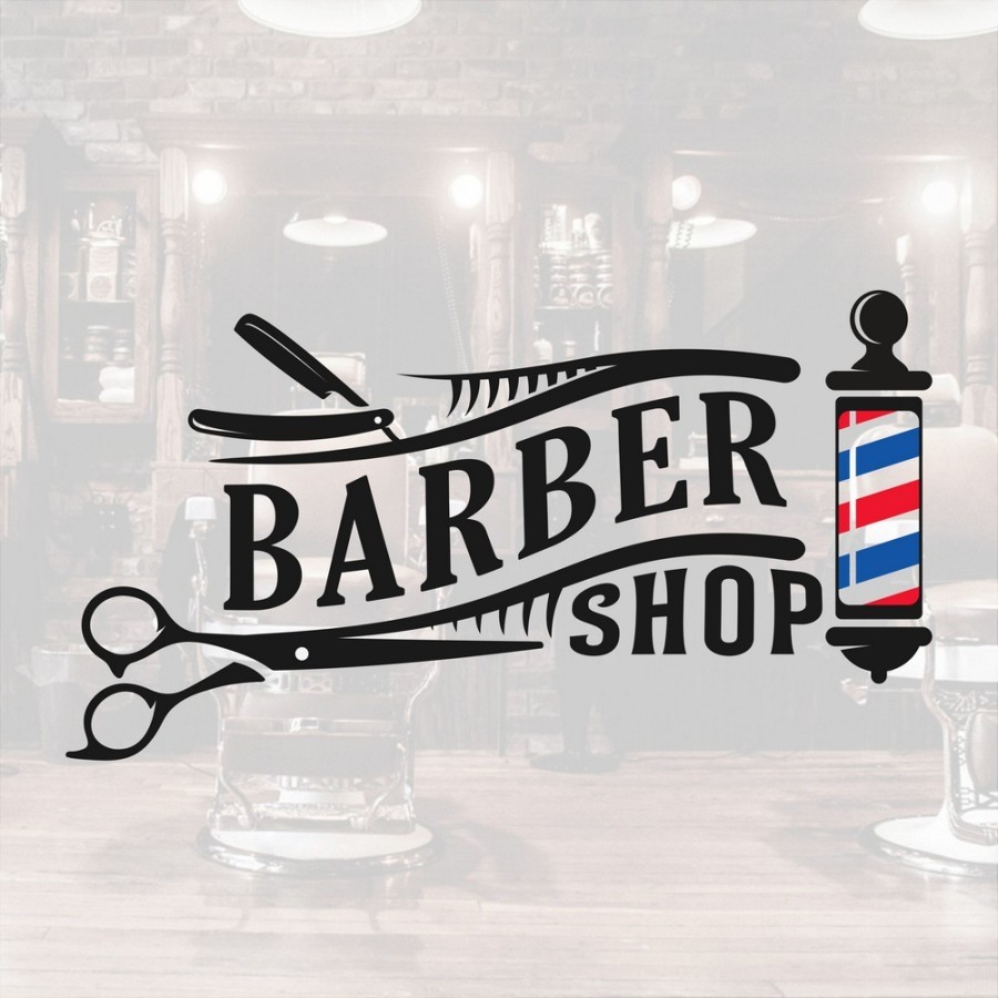 Jual Stiker Dinding Dekorasi Stiker Barbershop Stiker Pangkas Rambut ...
