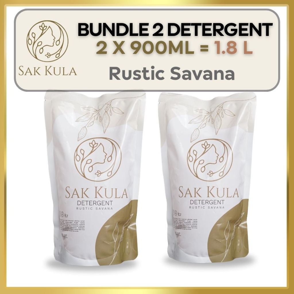 Jual Sak Kula Bundle 2 Detergent Rustic Savana (2x900ml) 1.8L | Shopee Indonesia