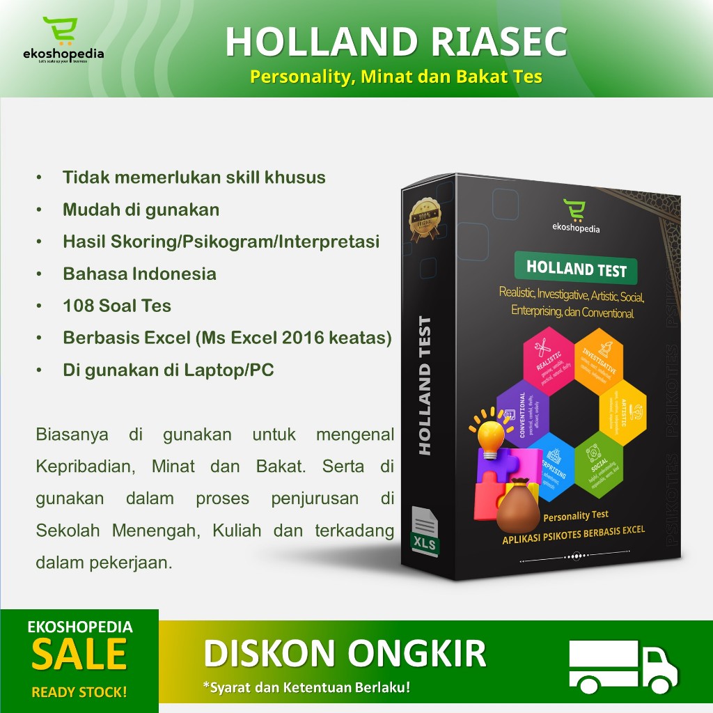 Jual Aplikasi Psikotes Holland RIASEC - Personal, Minat dan Bakat Tes ...