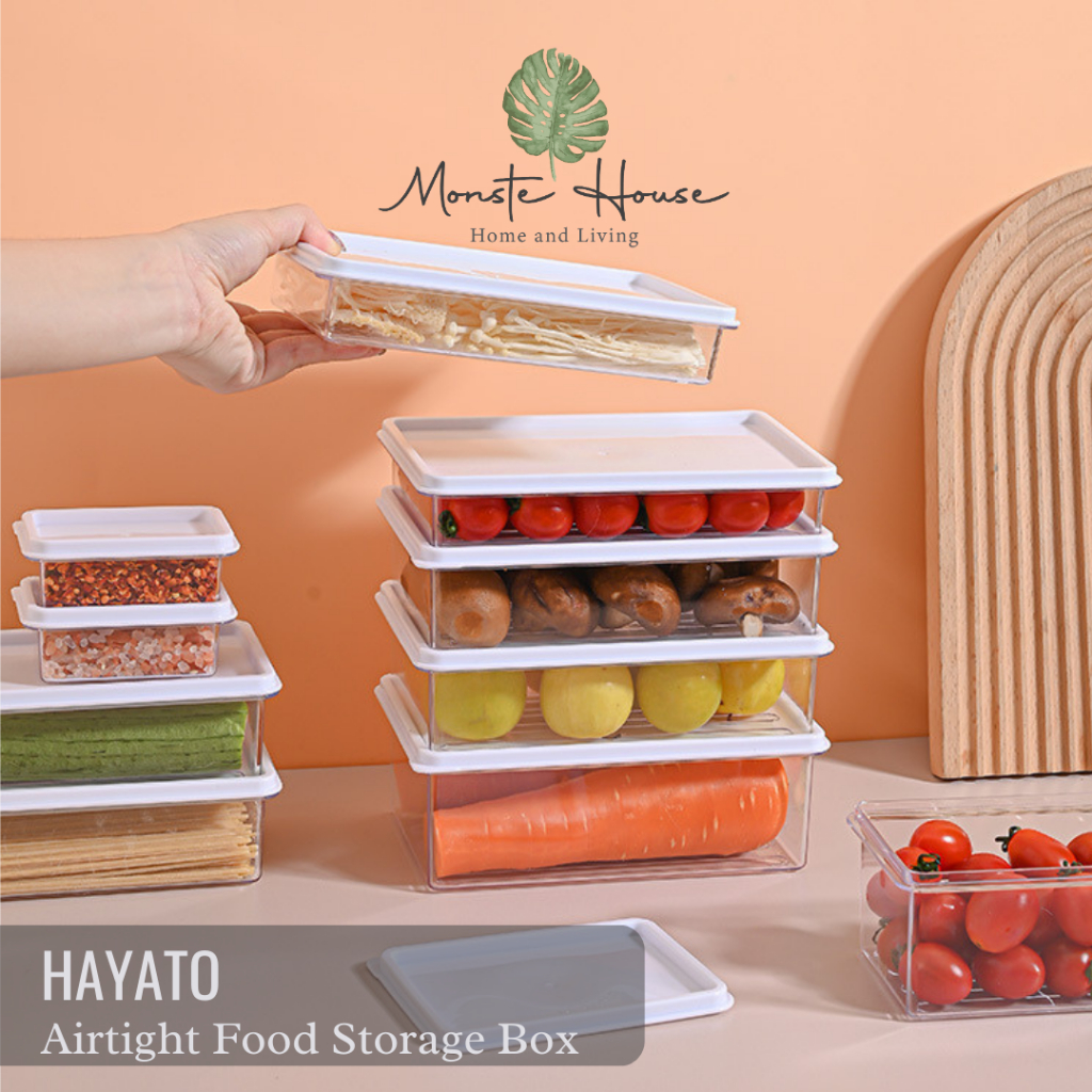 Jual |MONSTE| HAYATO Wadah Box Bahan Makanan Minimalis Container Fresh ...