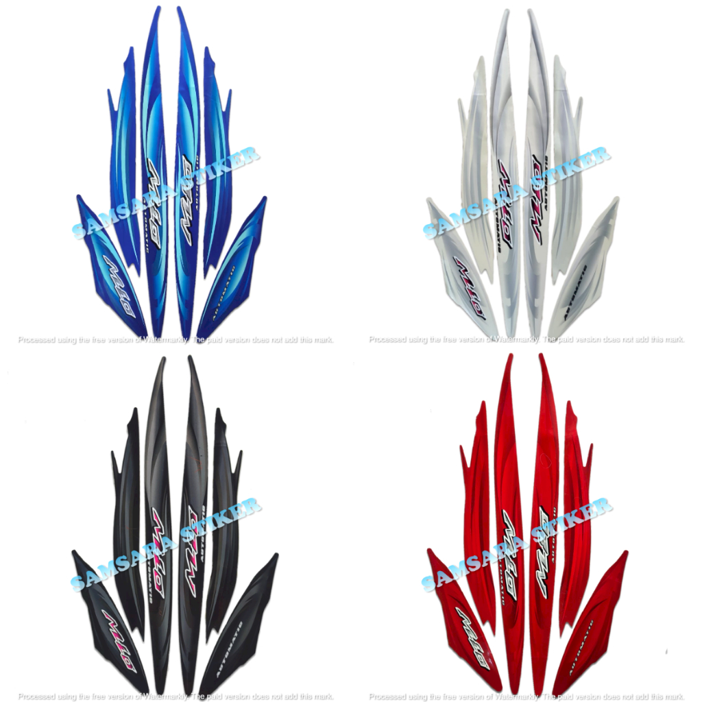 Jual STICKER STRIPING MOTOR YAMAHA MIO SPORTY 2007 STD STANDAR FULL SET ...