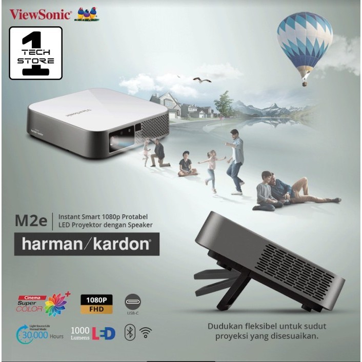 Jual Projector Portable ViewSonic M2e | WiFi Bluetooth Harman Kardon ...