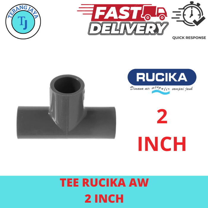 Jual TEE (AW) 2" INCH TEBAL RUCIKA - SAMBUNGAN PIPA PVC FITTING | Shopee Indonesia