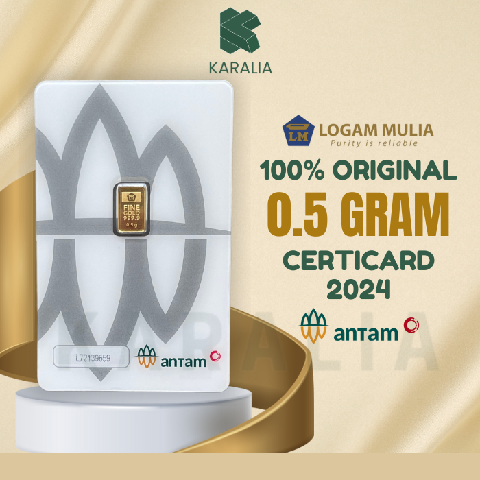 Jual REG LOGAM MULIA EMAS ANTAM 0,5 GRAM LM ANTAM TERBARU CERTIEYE ...