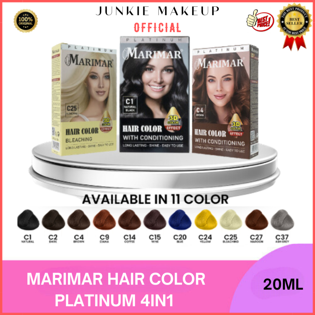 Jual 𝗝𝗨𝗡𝗞𝗜𝗘 𝗠𝗔𝗞𝗘𝗨𝗣 - Cat Rambut Marimar | Semir Rambut Bleaching | Cat ...