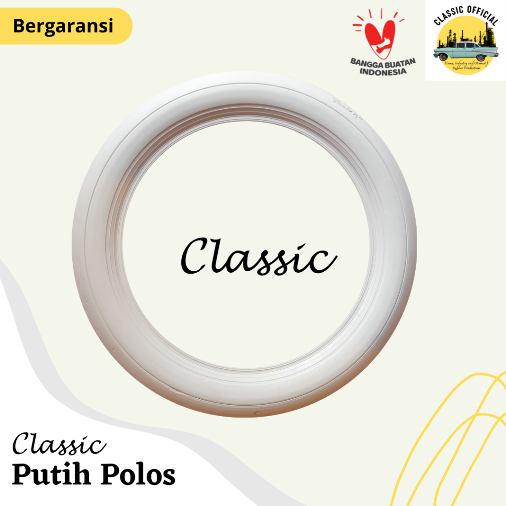 Jual LISBAN MOBIL WHITEWALL VARIAN WARNA POLOS R12, R13, R14 LIS BAN CLASSIC | Shopee Indonesia