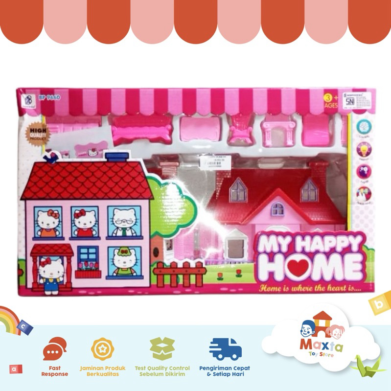 Jual Mainan Anak Rumah Rumahan Hello Kitty / Hello Kitty My Happy Home | Shopee Indonesia