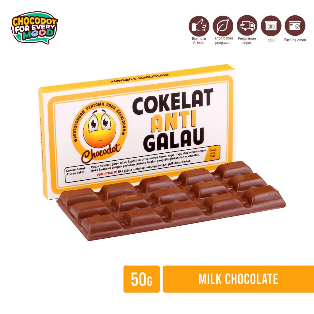 Jual Coklat Chocodot Mood Series Anti Galau 50gr | Shopee Indonesia