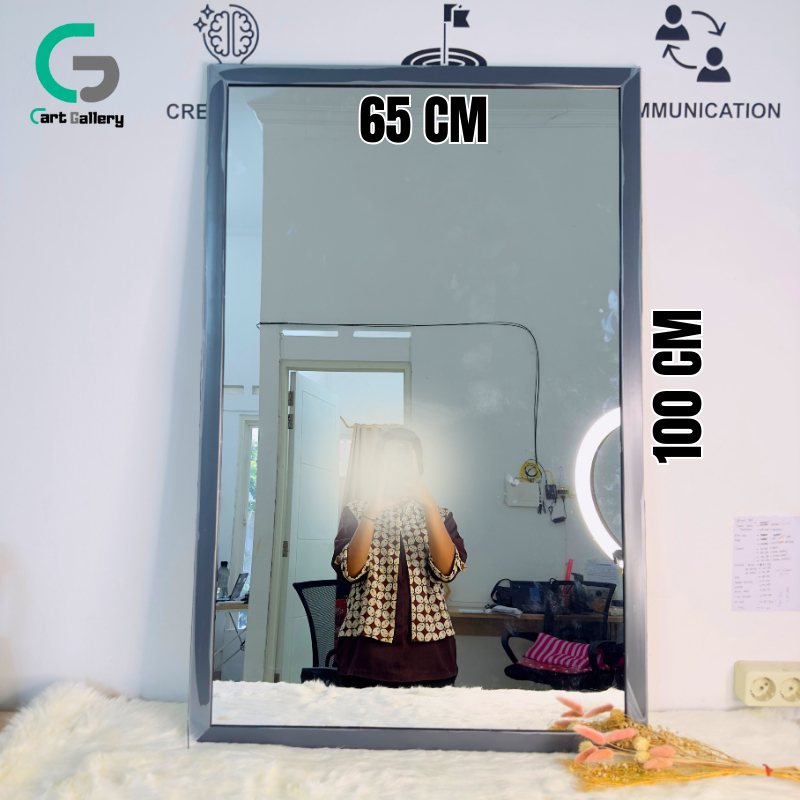 Jual Cermin Kaca Tempel Gantung Dinding Aesthetic 65 X 100 CM Mirror ...