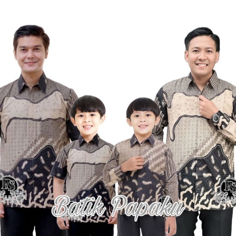 Jual Kemeja Batik Anak Laki-Laki Lengan Panjang Batik Ayah dan Anak ...