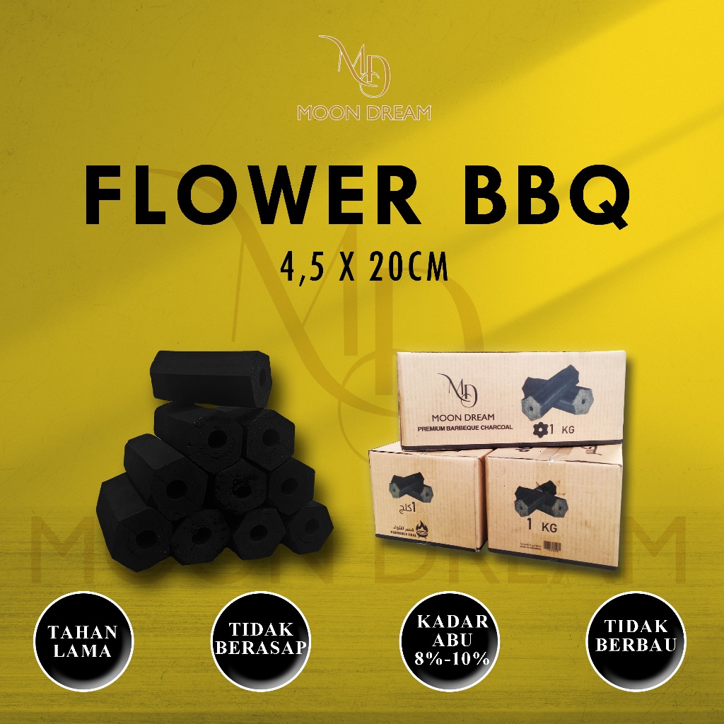 Jual Briket arang BBQ Hexagonal 1 Kg | Shopee Indonesia