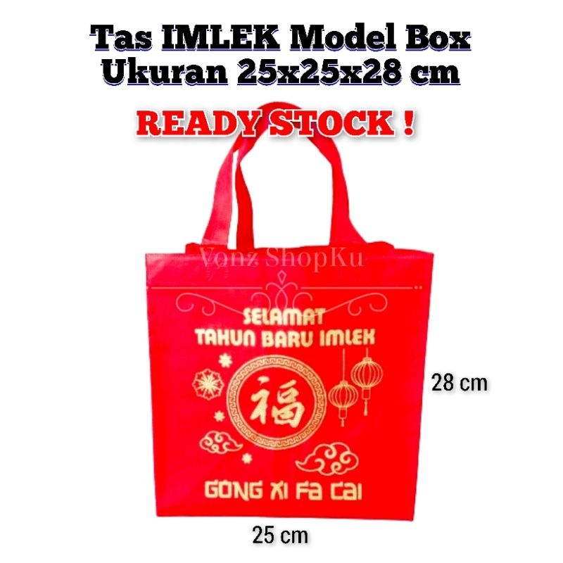 Jual Tas IMLEK 25x25 cm Tinggi 28 cm / Tas Box CNY / Tas Chinese New ...