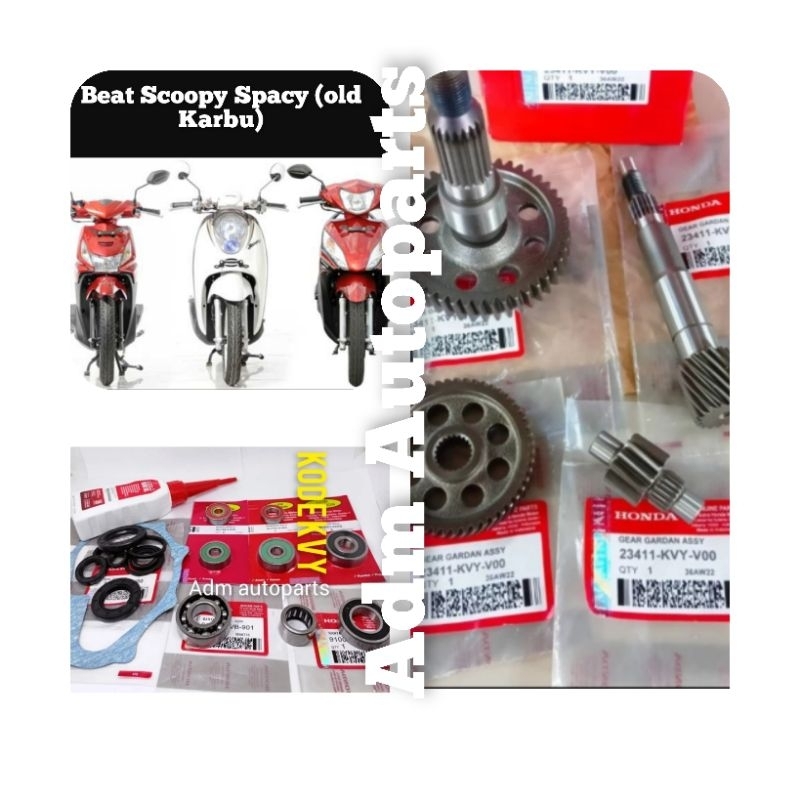 Jual PAKET GIGI RASIO 4AITEM+10AITEM BEARING RASIO (KVY) BEAT SCOOPY ...