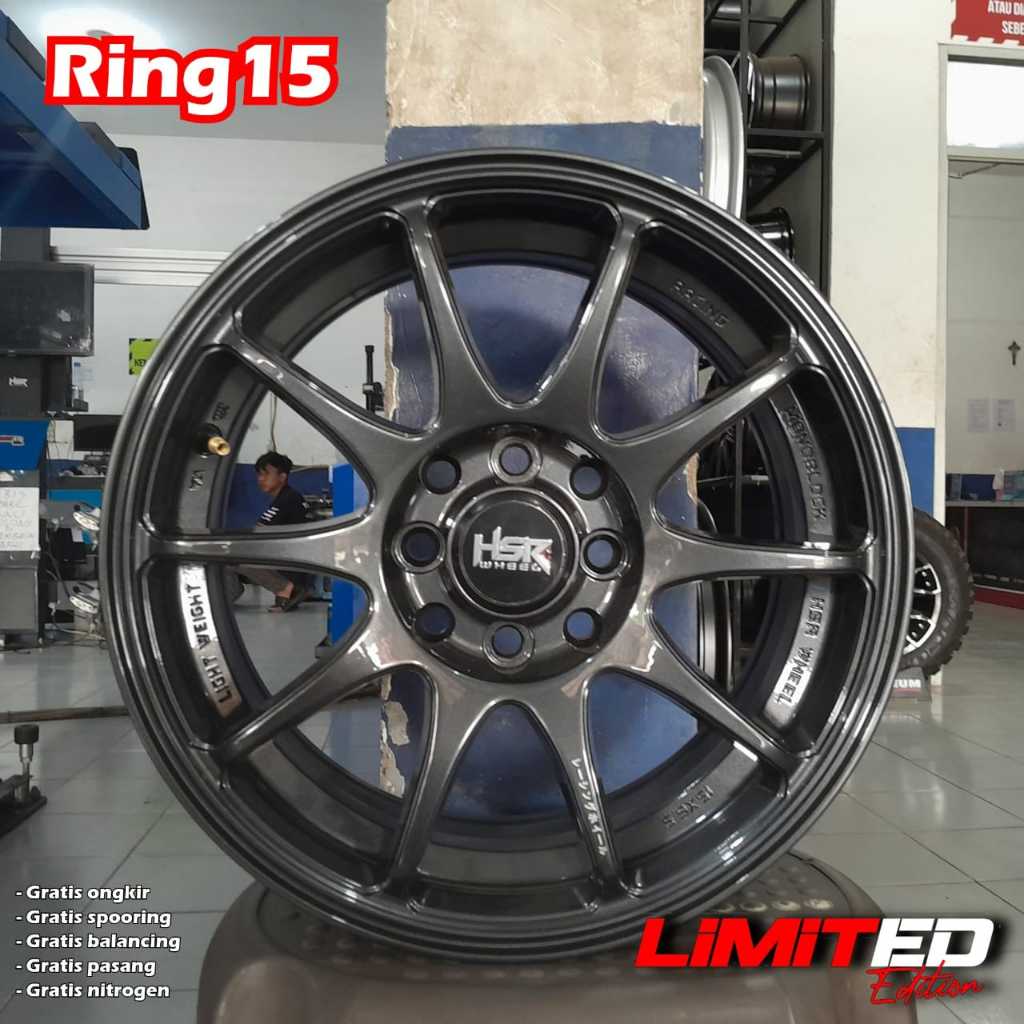 Jual Velg mobil ring 15 honda brio freed HSR INDY BOROKO lebar 6,5 inch pcd 8x100/114,3 velg r15 ...
