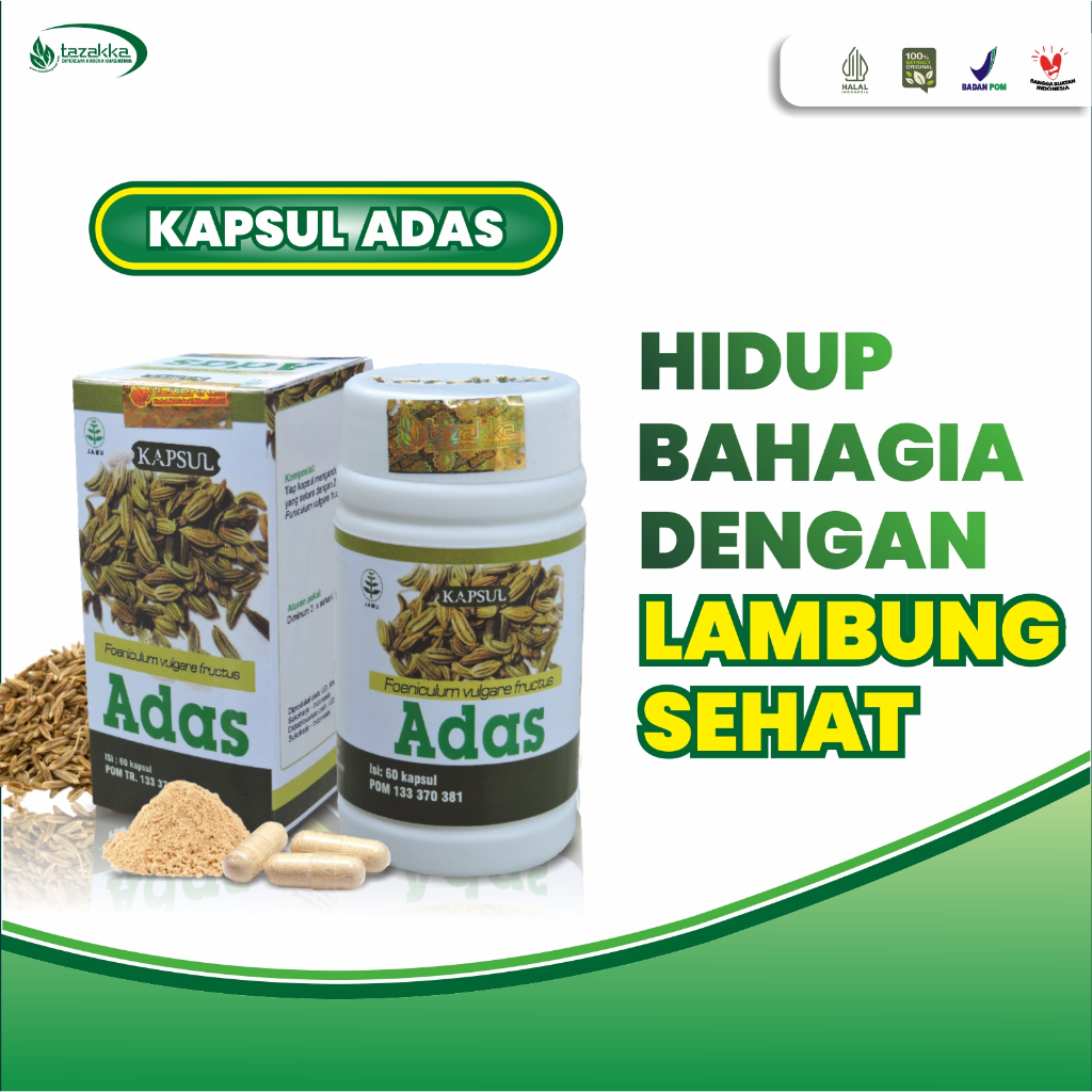 Jual Biji Adas Pulosari Ekstrak Herbal Tazakka Originial Halal BPOM ...