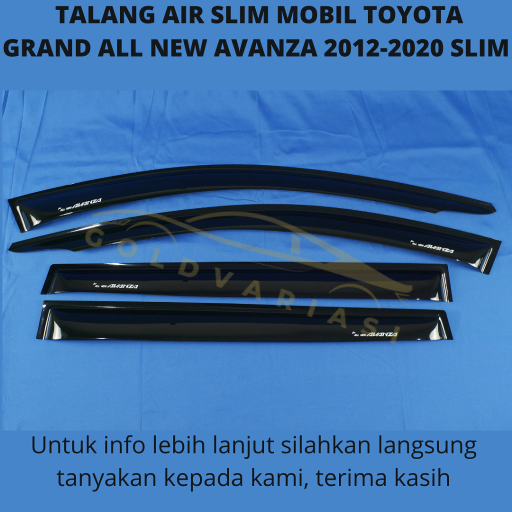 Jual Talang Air Slim Mobil Toyota Grand All New Avanza 2012 2013 2014 2015 2016 2017 2018 2019 ...