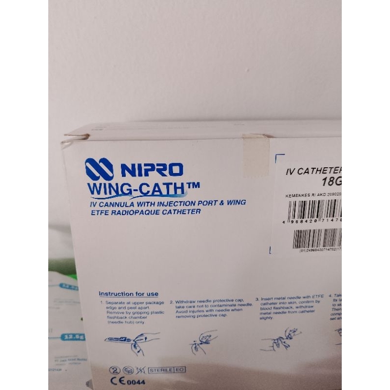 Jual NIPRO WING CATH™ IV CATHETER 18g | Shopee Indonesia