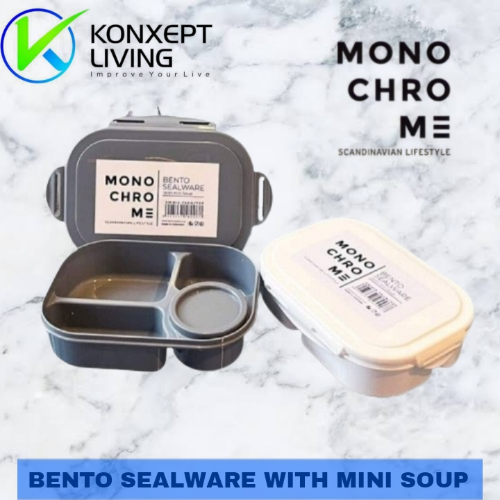 Jual Technoplast Monochrome Bento Sealware Kotak Bekal Makan Lunch Box ...