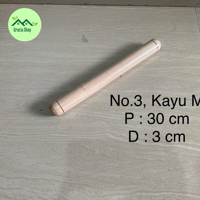 Jual Rolling Pin kayu stainless Penggiling Adonan Pinggilas Kue Roller ...