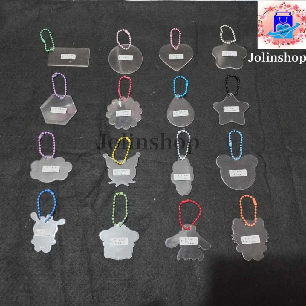 Jual Akrilik Polos Clear Blank Acrylic Keychain Bahan Gantungan Kunci ...