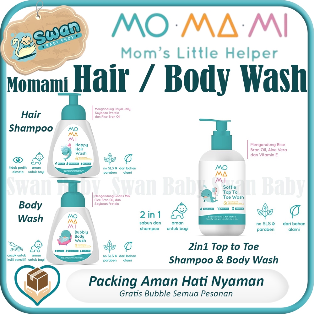 Jual Momami Hair Wash / Body Wash / To To Toe Wash | Shopee Indonesia