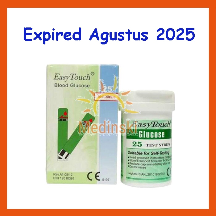 Jual Easy Touch Strip Tes Cek Gula Darah Isi 25 Stik Gds Glucose ...