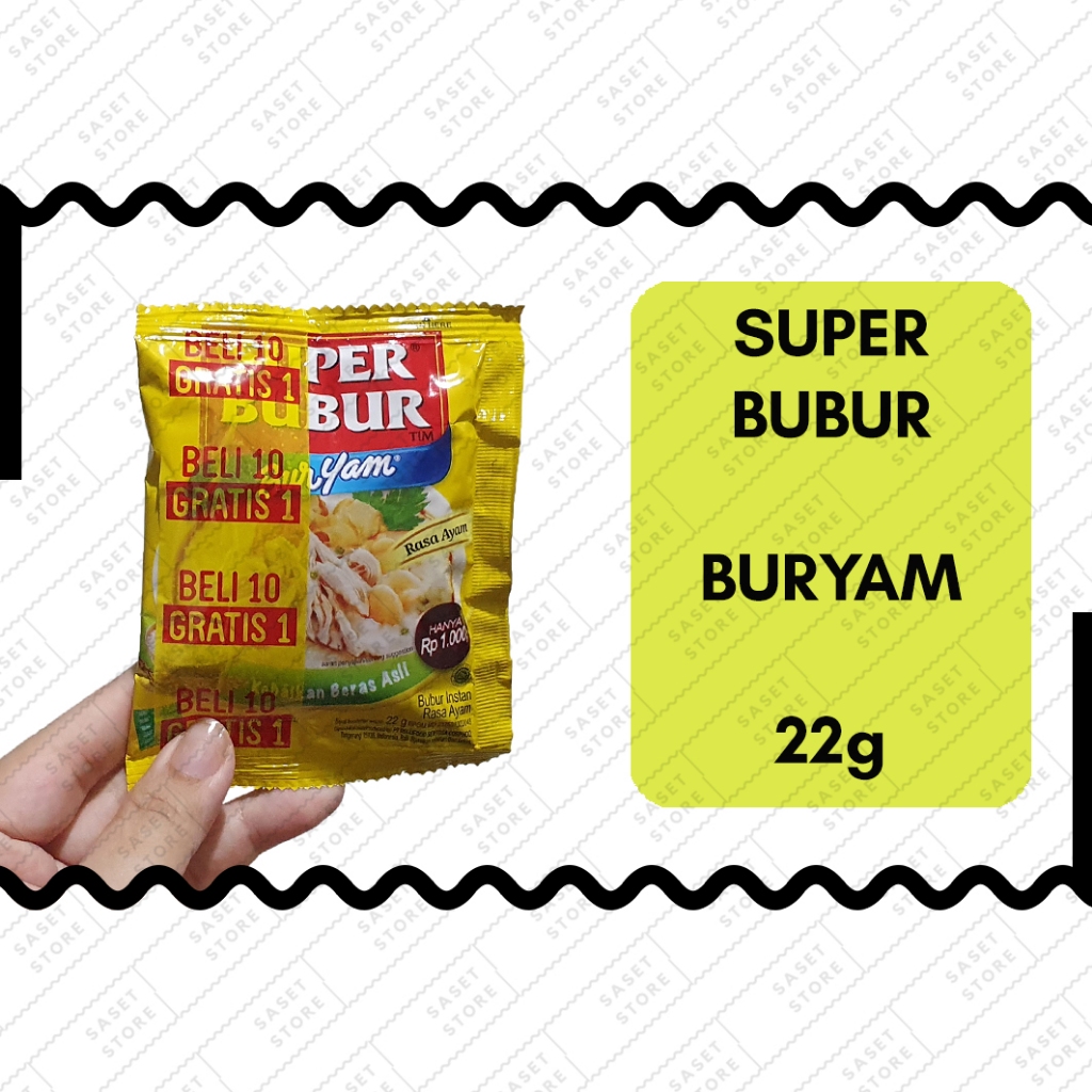 Jual Super Bubur Buryam 22g Sachet Bubur Instan Ayam | Shopee Indonesia