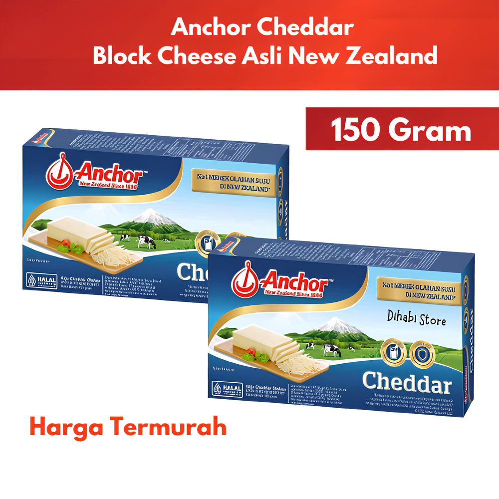 Jual Anchor Cheddar Cheese Keju Block Serbaguna 150 Gram | Shopee Indonesia