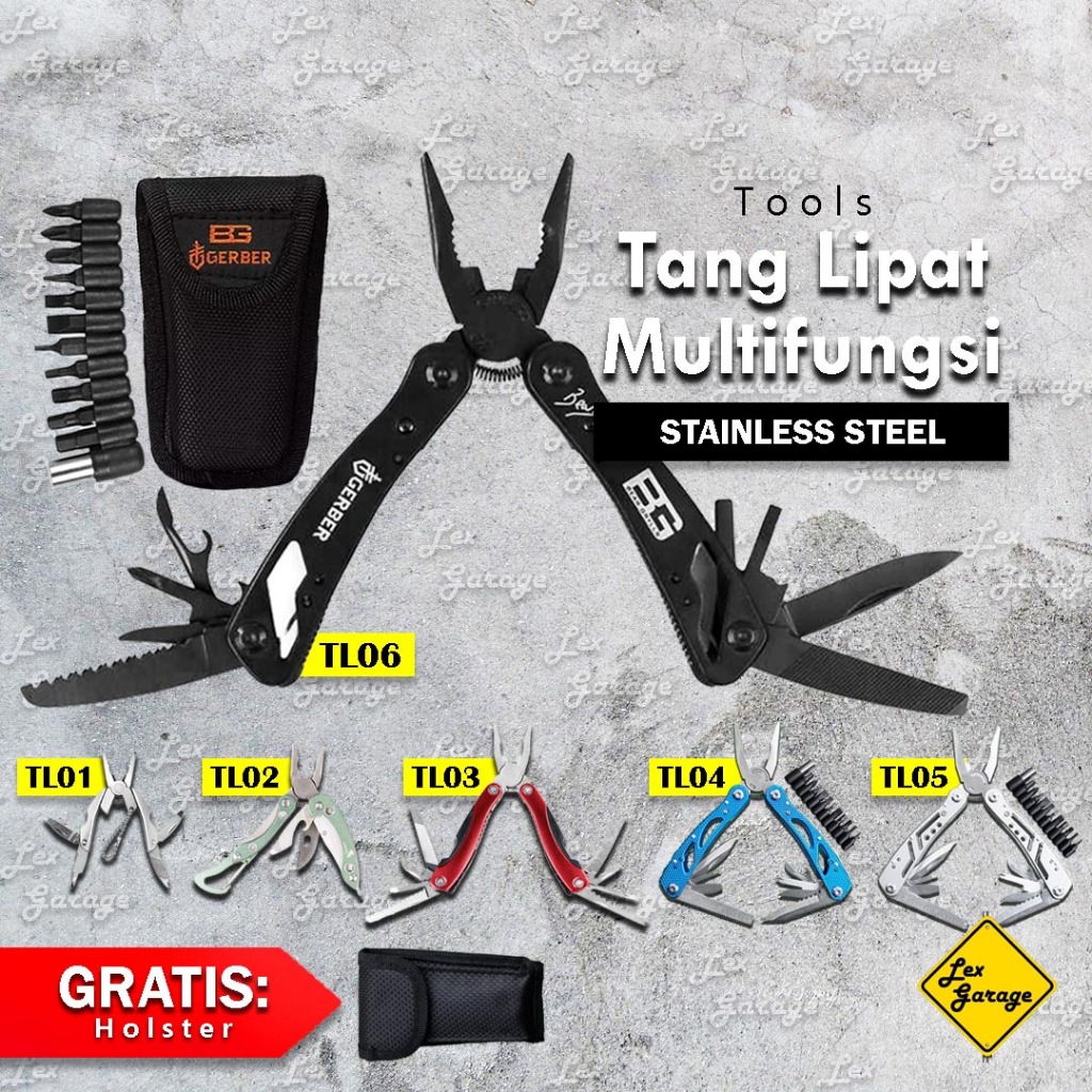 Jual Tang Pisau Lipat Kombinasi Multifungsi EDC Tool Kit Knife | Shopee ...