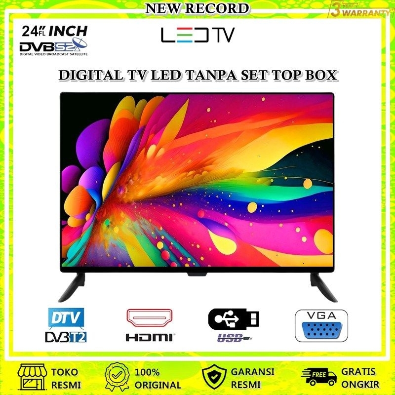 Jual TV LED 24 INCH DIGITAL FULL LAYAR DIGITAL/ANALOG TV GARANSI 1 ...