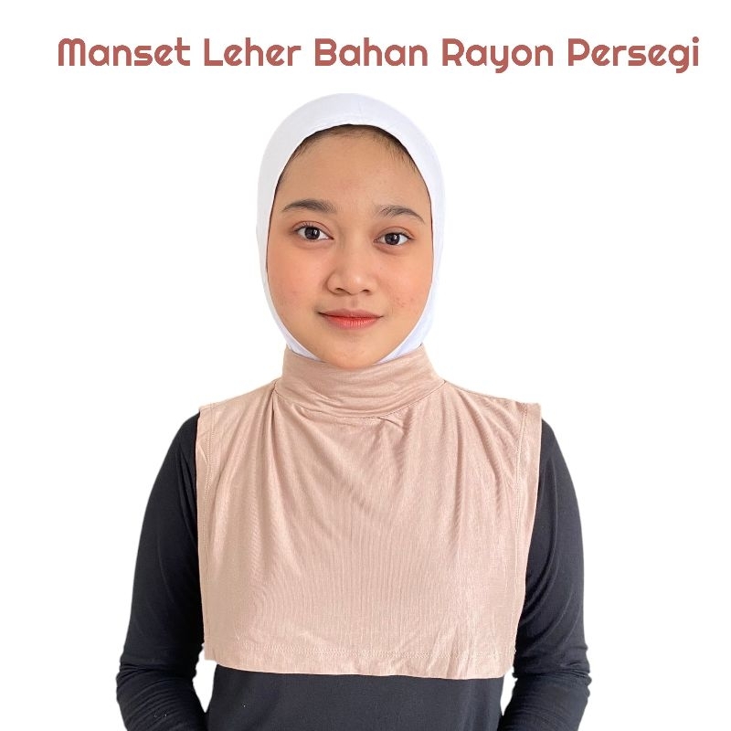 Jual Manset Leher Hijab Persegi Iner Dada Petak Penutup Dada | Shopee ...