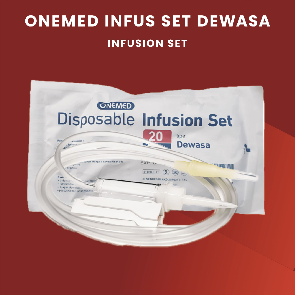 Jual Infus Set Dewasa OneMed | Selang Infuset Satuan | Disposabe ...