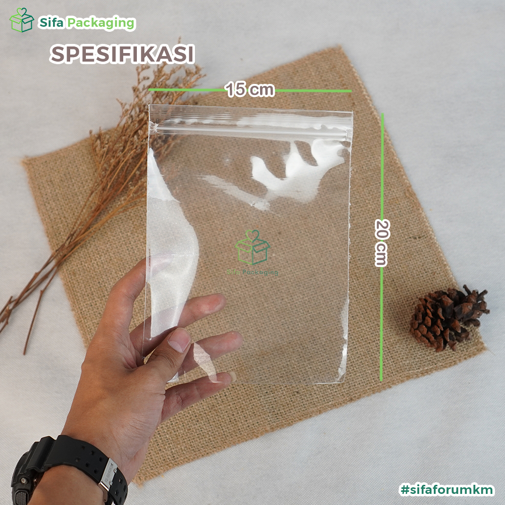 Jual Plastik PP Klip Bening Tebal Zip Lock Zipper Kemasan Seal 10x12 ...