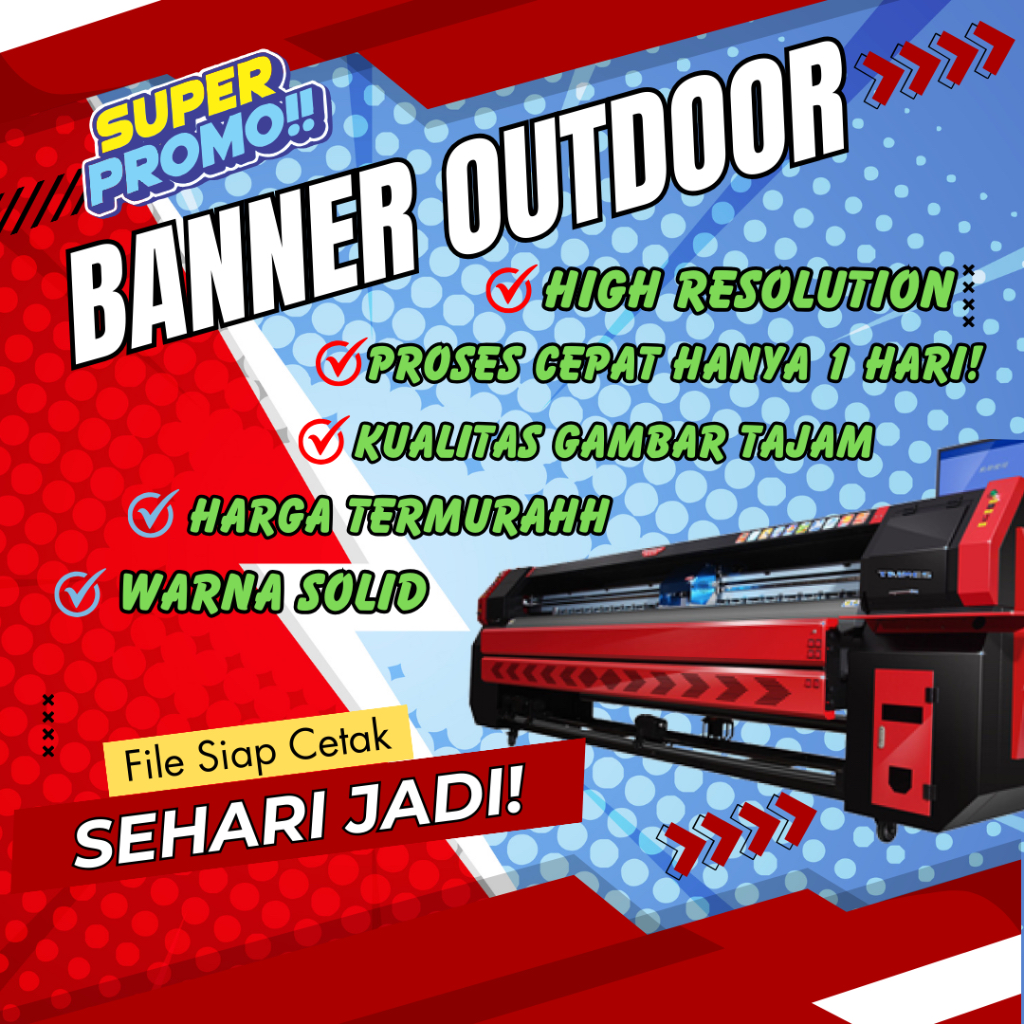 Jual Cetak Banner 280gr / 340gr / 440gr Digital Print Outdoor / Print ...