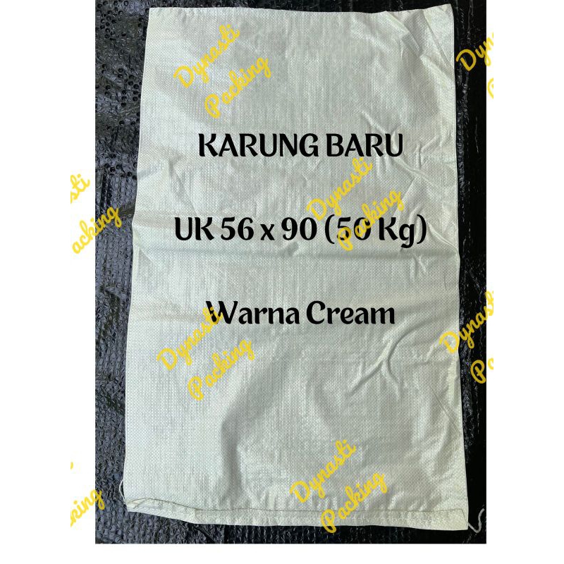 Jual Karung Plastik 50 Kg Ukuran 56x90 56 x 90 Karung Baru Cream Tidak ...