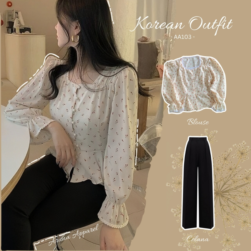 Jual One Set Korean Style Premium OOTD Cewe Korean 2in1 Outfit Wanita ...