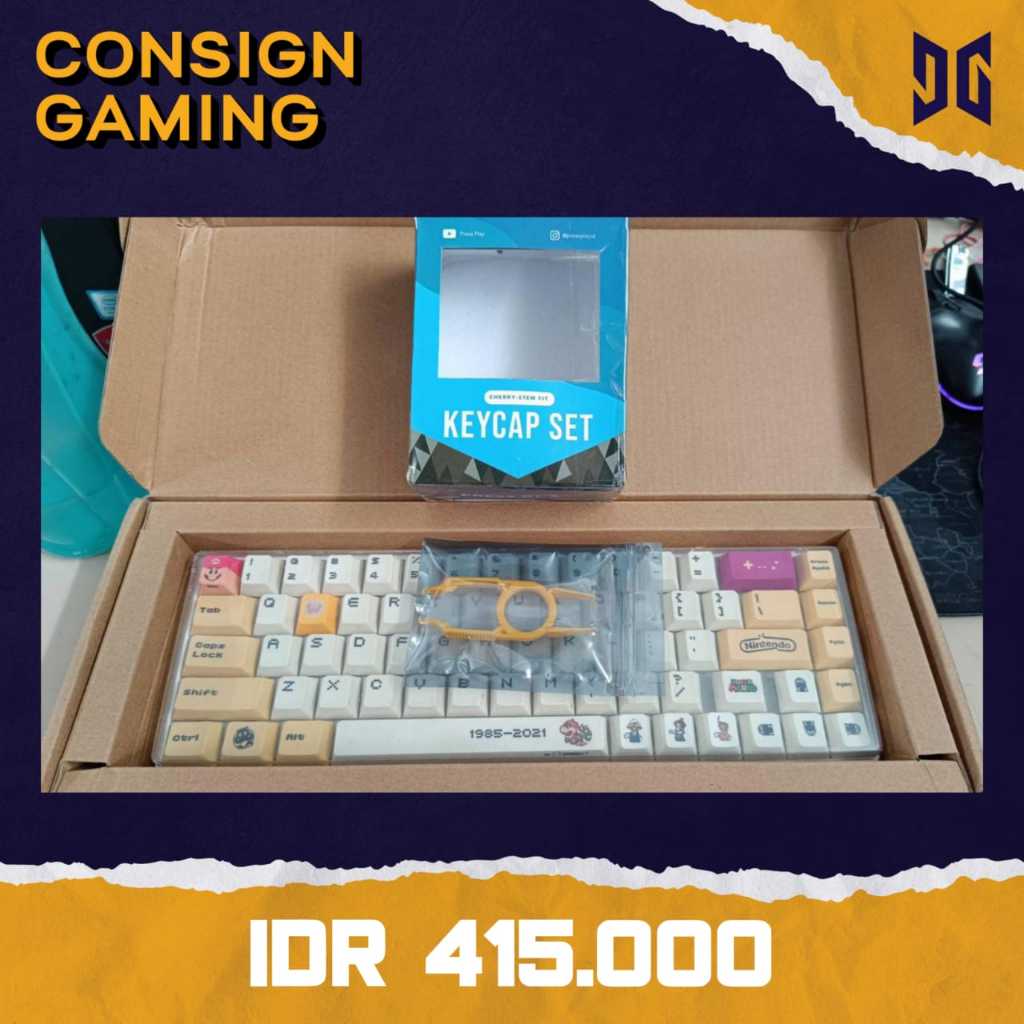 Jual CIY TESTER68 - RED SWITCH & KEYCAPS MARIO PBT BY PRESS PLAY ( CODE ...