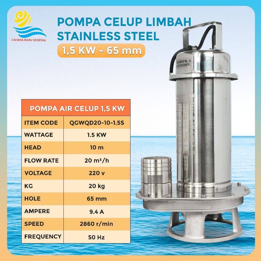 Jual Pompa Celup Stainless Air Mesin Pompa Air Kotor Bersih Kotor ...