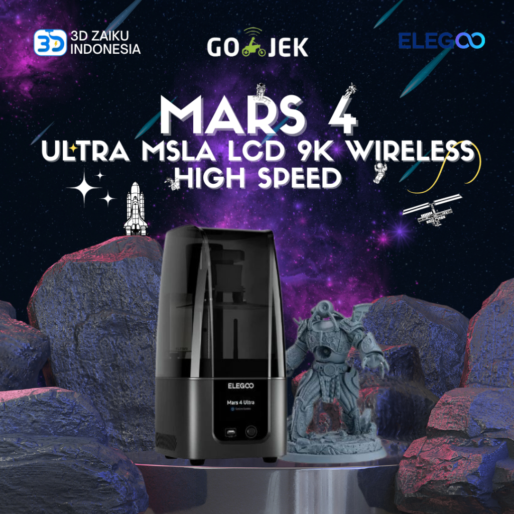 Jual ELEGOO Mars 4 ULTRA MSLA LCD 9K Wireless High Speed 3D Printer ...