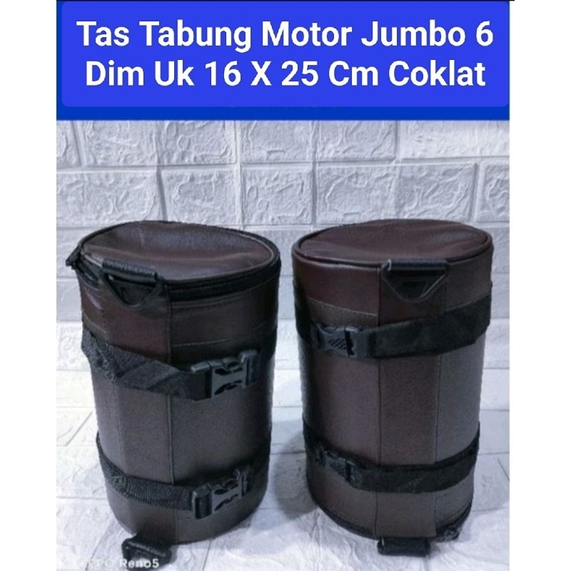 Jual Tas Tabung Motor JUMBO COKLAT CLASSIC Diameter 6 Dim Uk 16 X 25 Cm ...