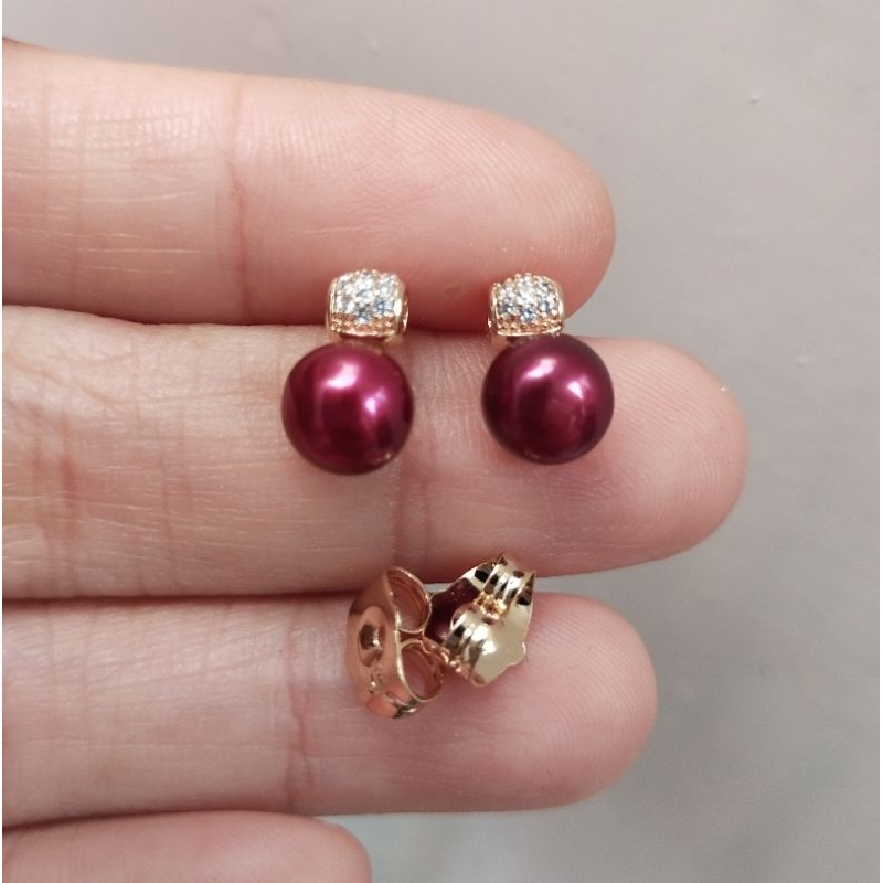 Jual (233) Giwang Tusuk Dompet Mutiara Asli Air Tawar Mutiara Lombok ...