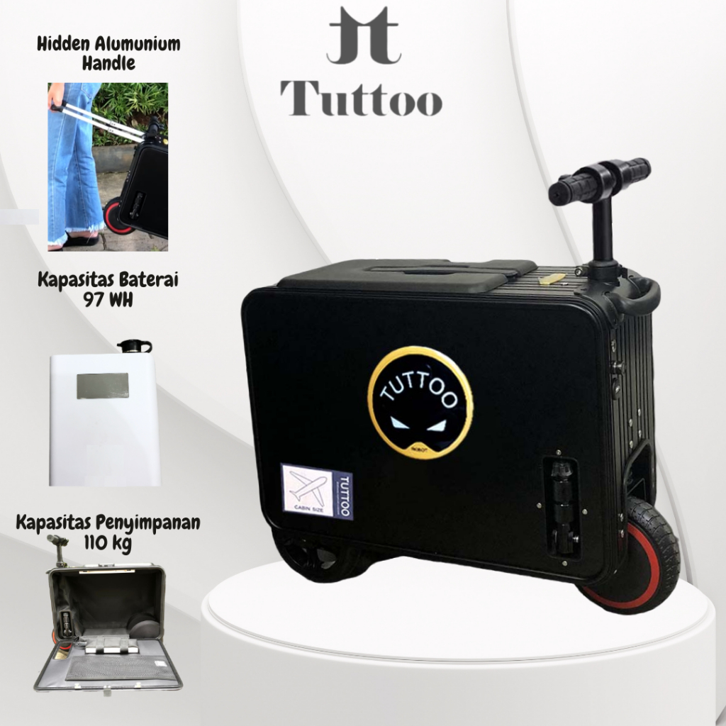 Jual Tuttoo Koper Listrik Skuter TO01 Bisa Jalan Kabin Size 20 inci TSA ...