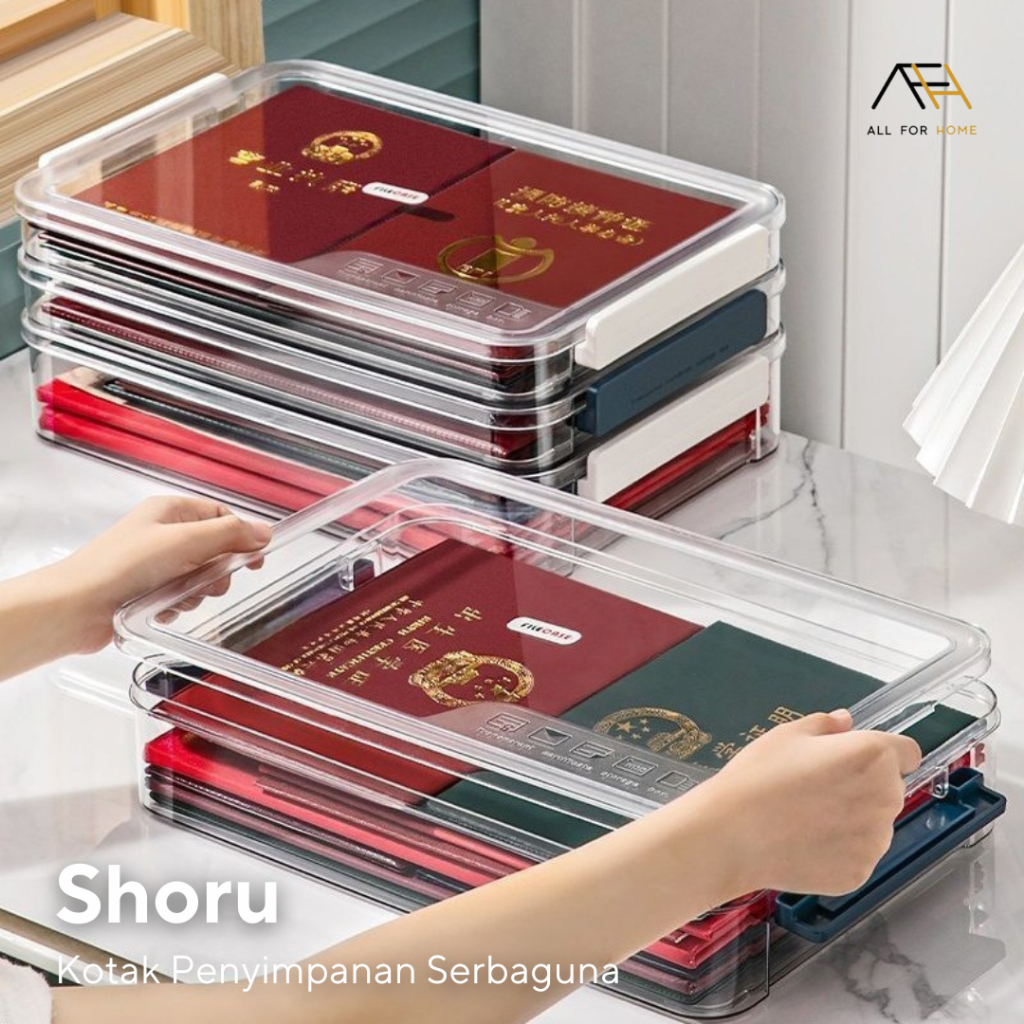 Jual AFH SHORU Kotak Penyimpanan Dokumen Transparant / Box Storage ...