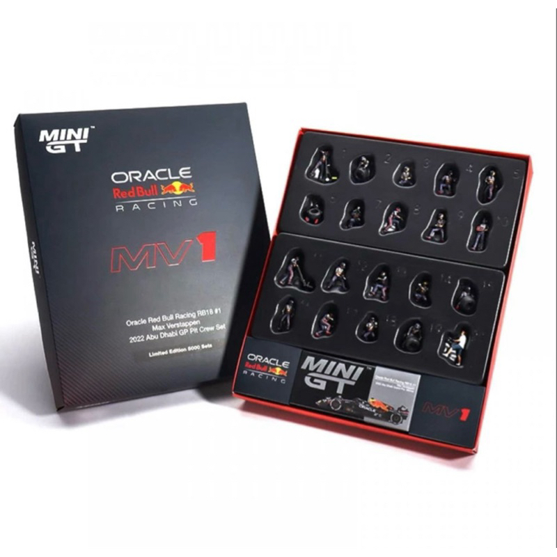 Jual Mini GT 64 Oracle Red Bull Racing RB18 #1 Max Verstappen Pit Crew ...